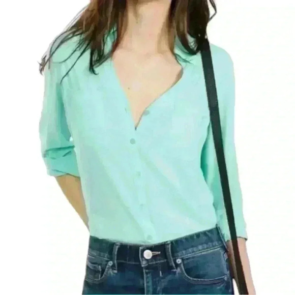 Express | Tops | Express Womens Portofino Mint Green Shirt | Poshmark